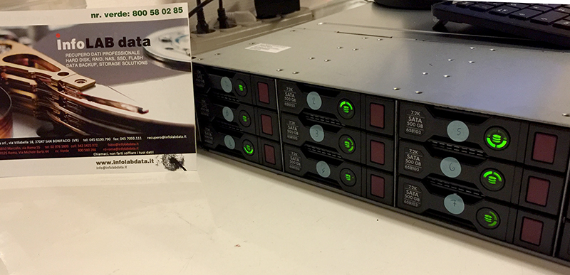 Recupero dati HP DL380 gen8 Server Raid | Infolab Data
